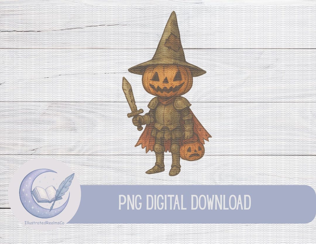 Jack O’lantern Knight Spooky PNG - Etsy