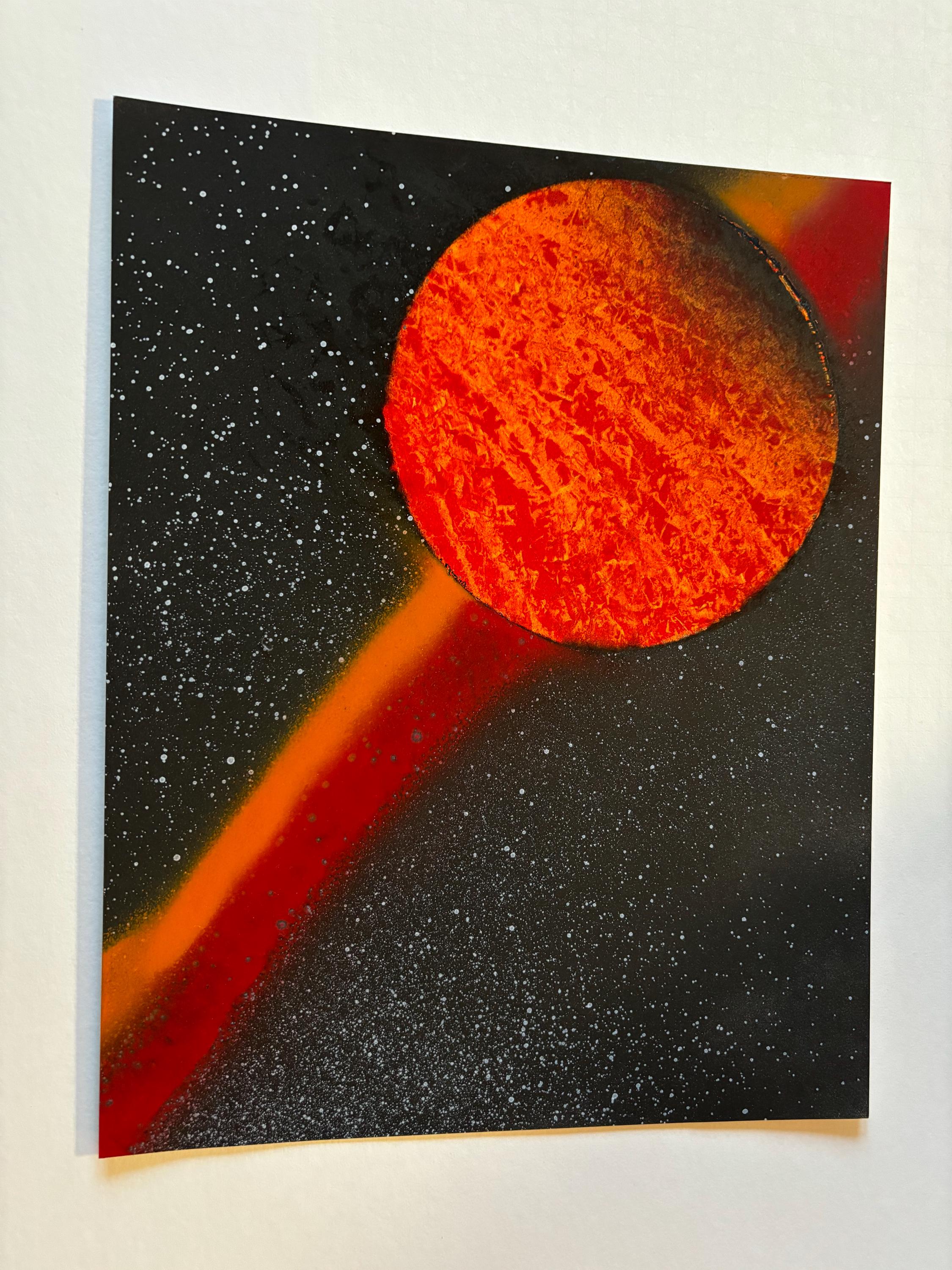 Fireball (spray Paint Poster) - Etsy