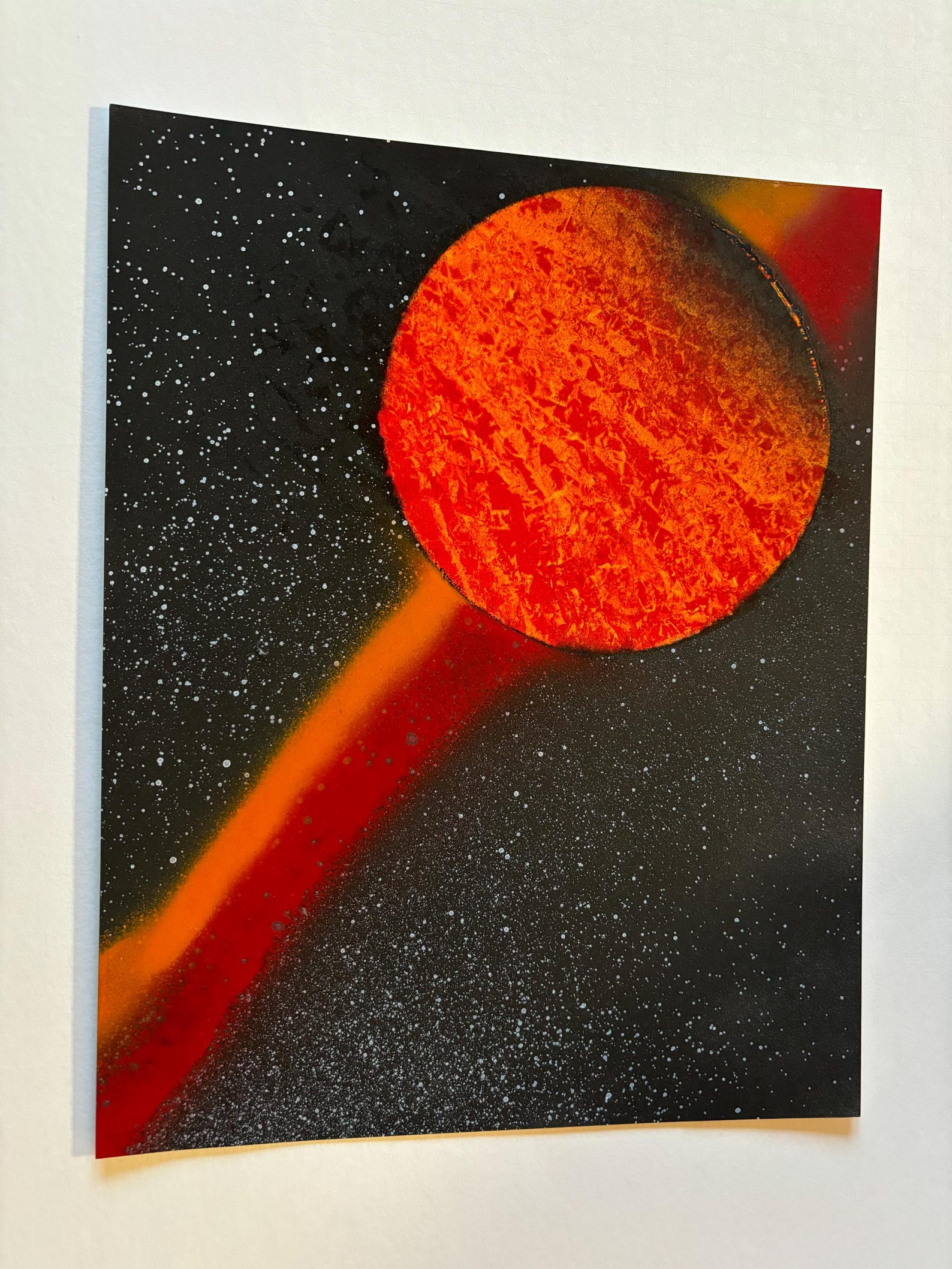 Fireball (spray Paint Poster) - Etsy