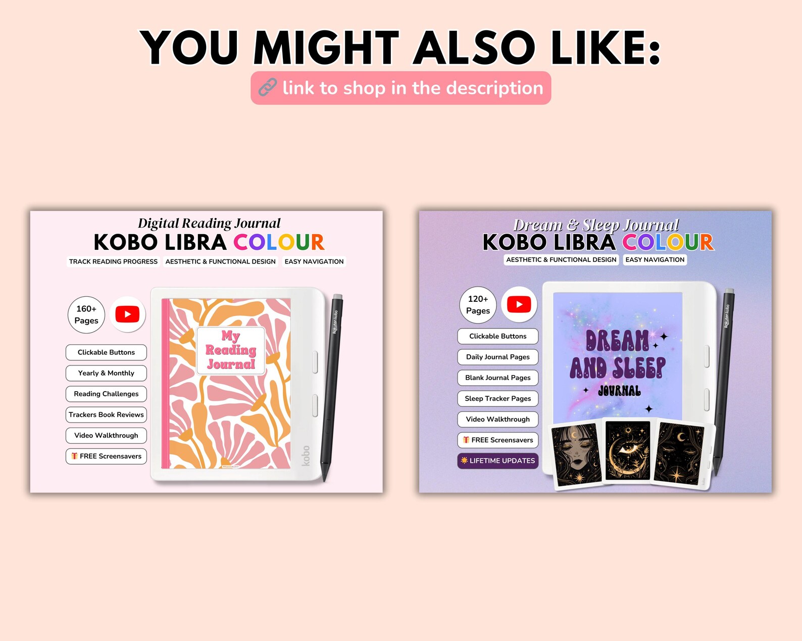 Kobo Libra Colour, Born to Read Forced to Work Screensaver, Kobo Lock ...