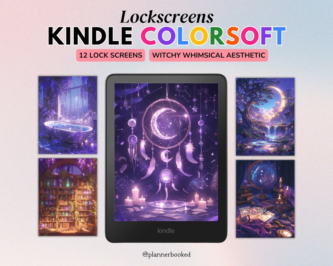 Kindle Colorsoft Whimsical Wallpaper, Kindle Lockscreen, Kindle ...