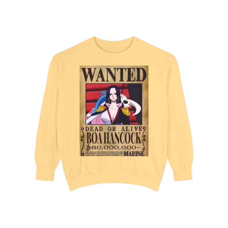 Boa Hancock Wanted Poster Unisex Sweatshirt, Pirate Anime Fan Gift ...