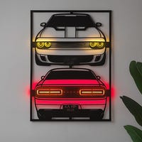 Challenger SRT Metal Wall Art, Challenger Garage Wall Sign, Challenger ...