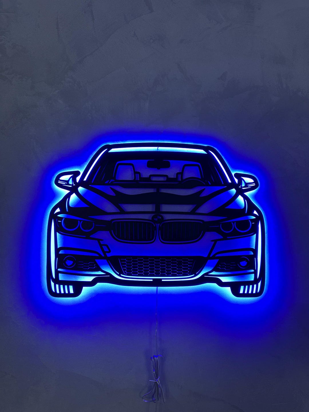 Custom Wooden Car Wall Sign With LED Backlight, Laser Cut Auto ...