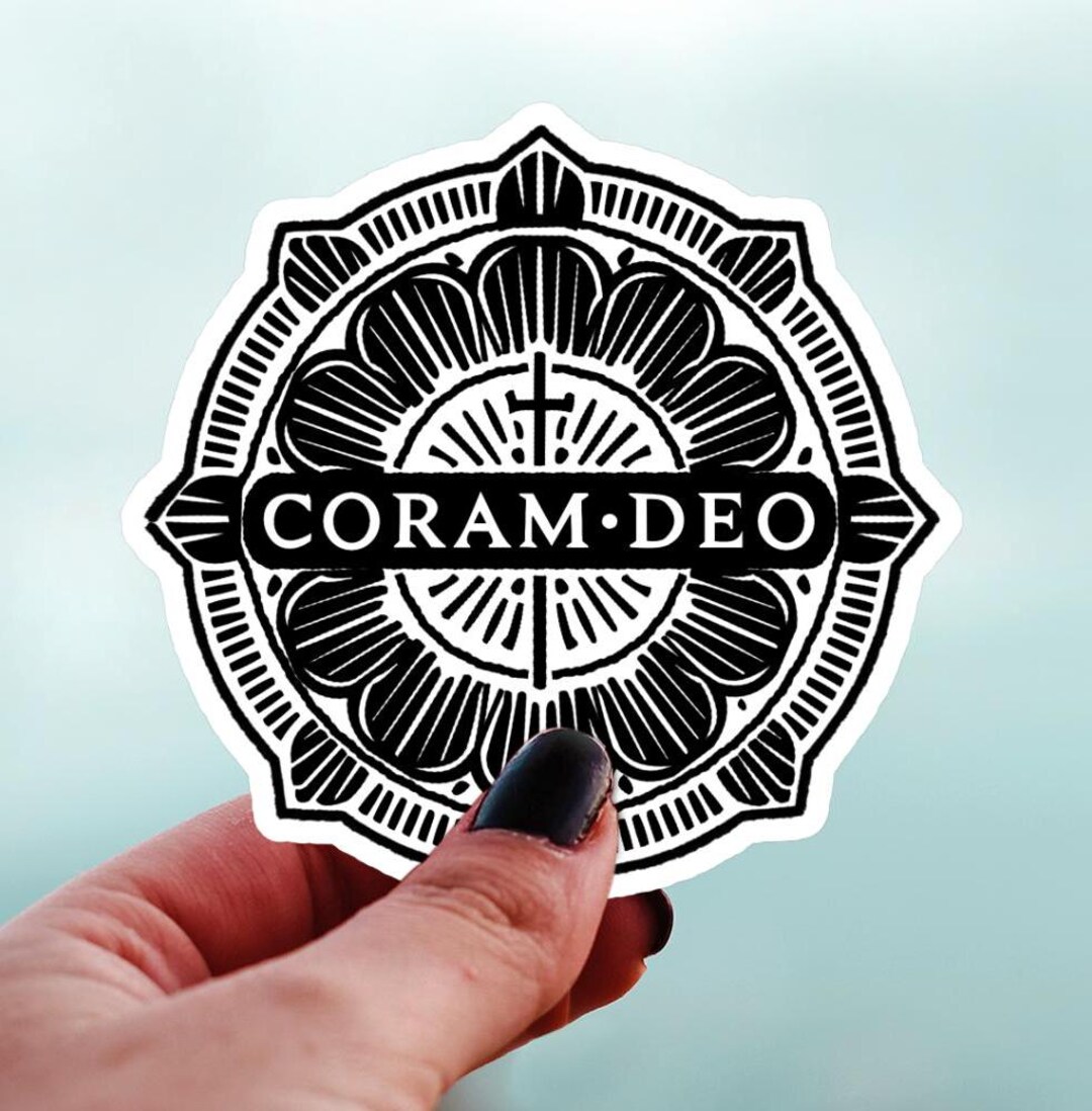 Coram Deo Sticker – Latin 'before God' Faith Decal, Christian Vinyl ...