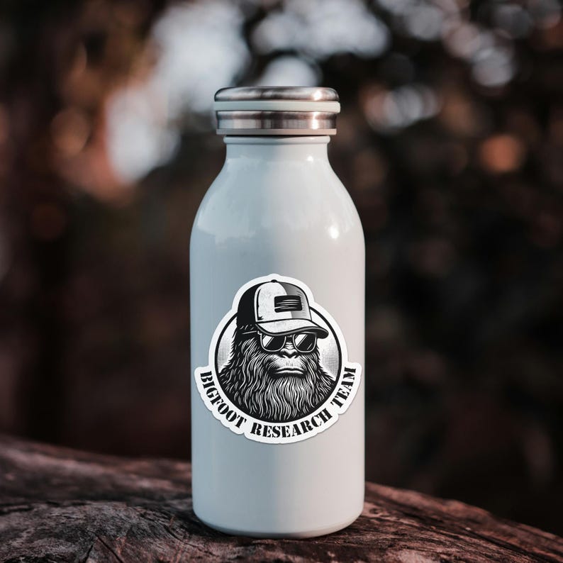 Bigfoot Research Team Sticker, Funny Sasquatch Decal | Waterproof Vinyl ...