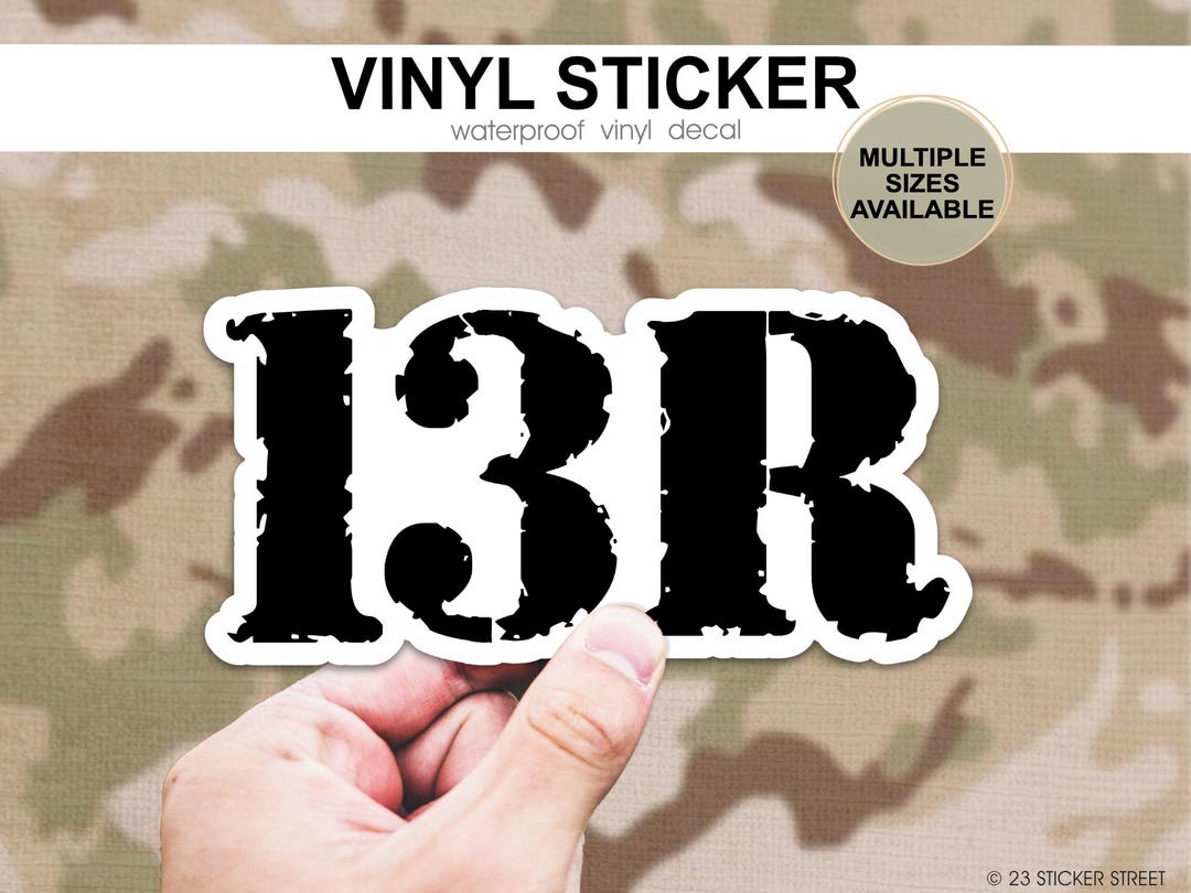 13R Army MOS Sticker, 13 Romeo Firefinder Radar Operator Decal, Field ...