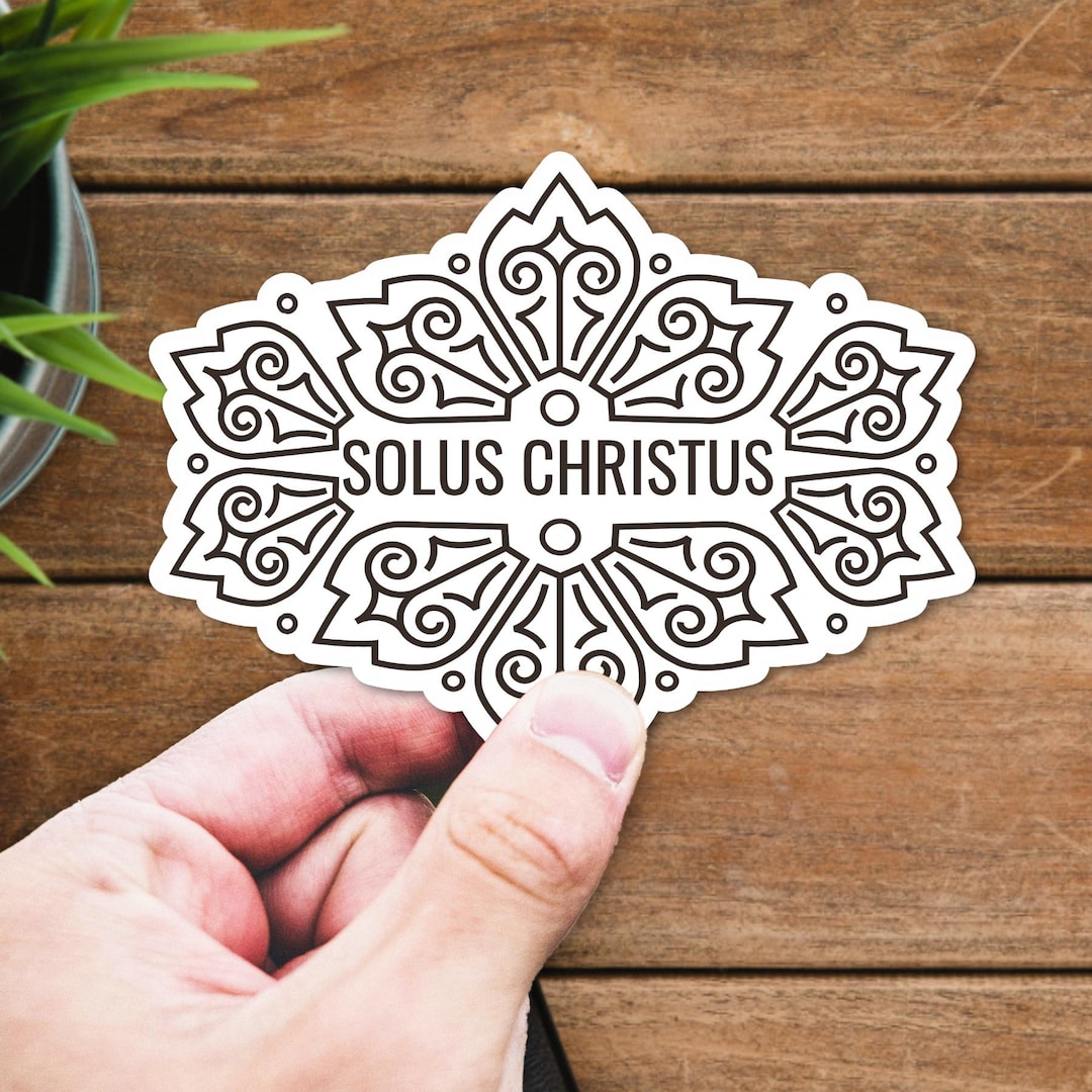 Solus Christus Sticker, Christ Alone Sticker, Baroque Style Sticker ...