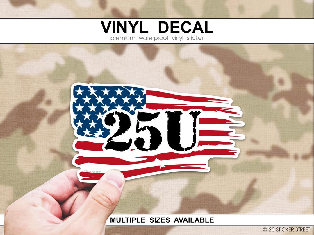 25U Army Sticker With American Flag, MOS 25U Signal Support Systems ...