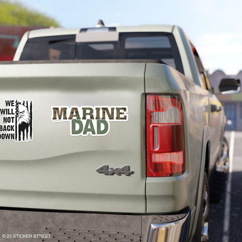 Marine Dad Sticker, USMC Vinyl Decal for Car, Semper Fi Gift for Dad ...