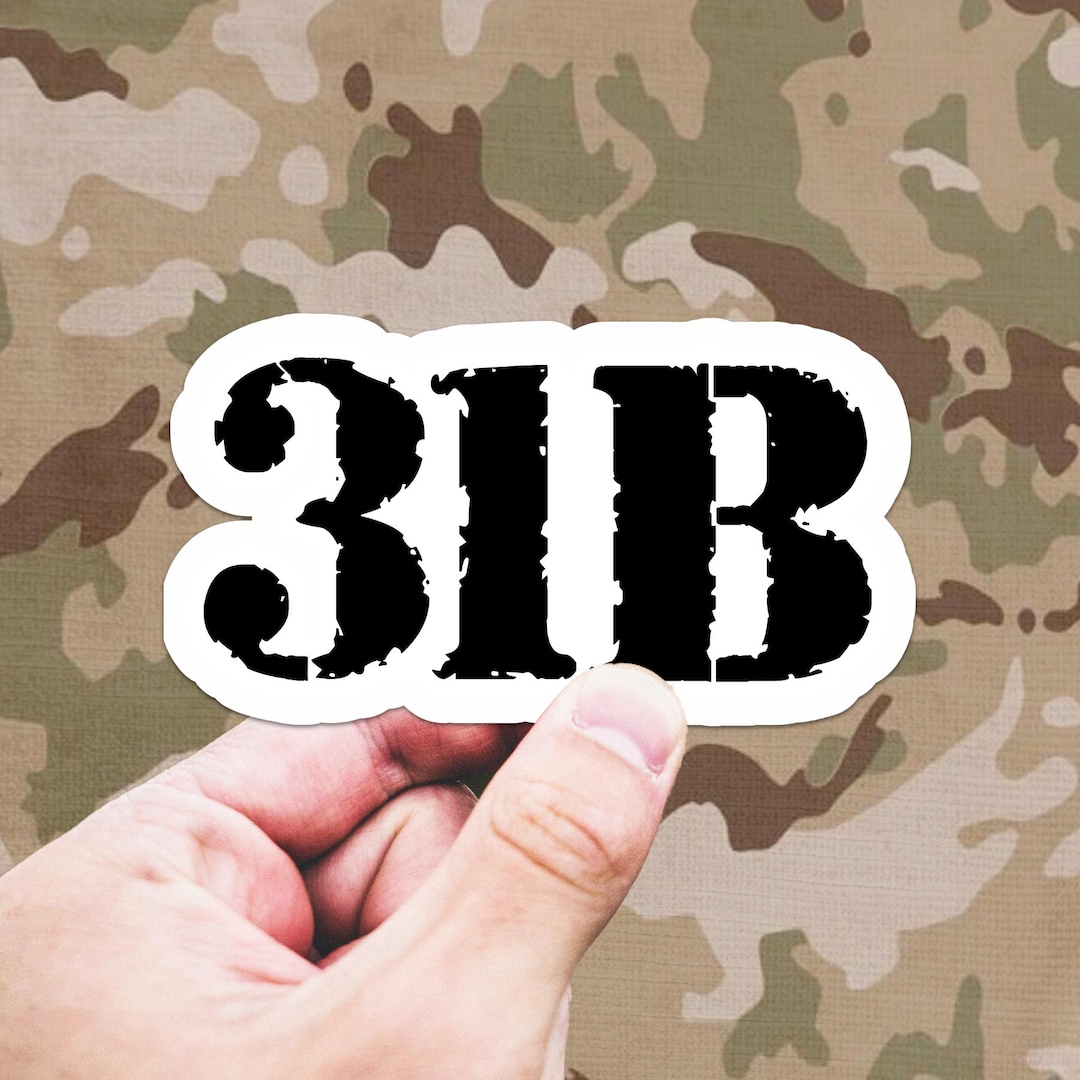 31B Sticker for Military Police, Army MOS Decal for 31 Bravo Soldier ...