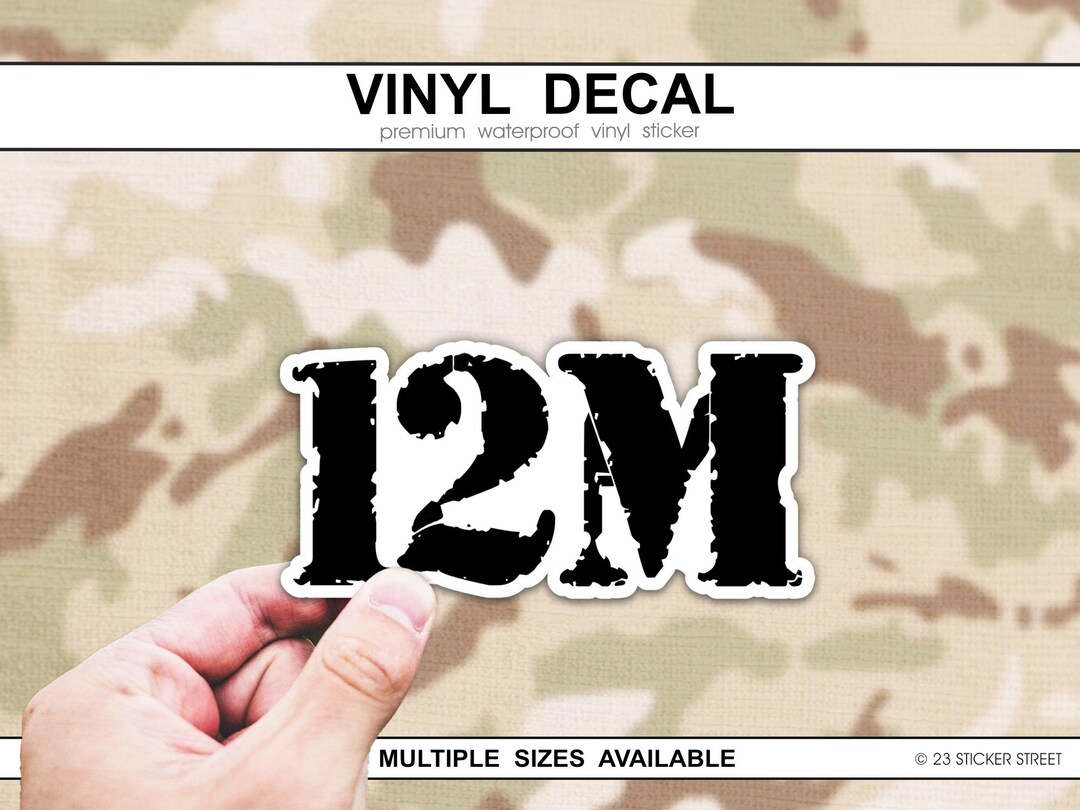 12M Army Firefighter Sticker, Army 12M MOS Decal, Fire Rescue Soldier ...