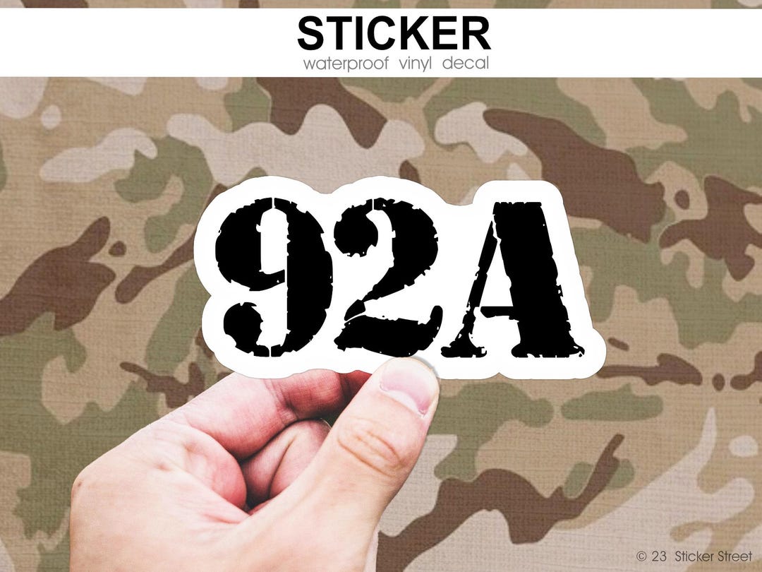 92A Sticker for Automated Logistical Specialist, 92 Alpha Decal for ...