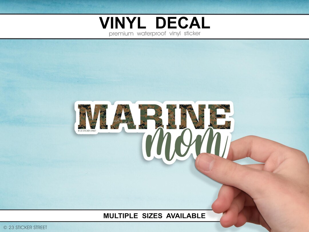 Marine Mom Sticker, USMC Vinyl Decal for Car, Semper Fi Gift for Mom ...