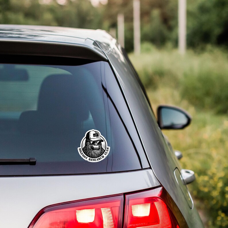 Bigfoot Research Team Sticker, Funny Sasquatch Decal | Waterproof Vinyl ...