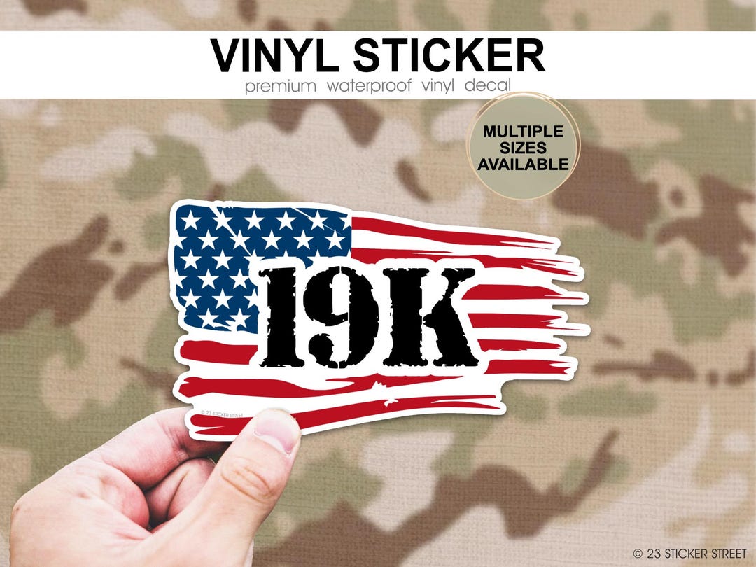 19K Sticker, Armor Crewman Decal, Combat Vehicle Operator, 19 Kilo ...