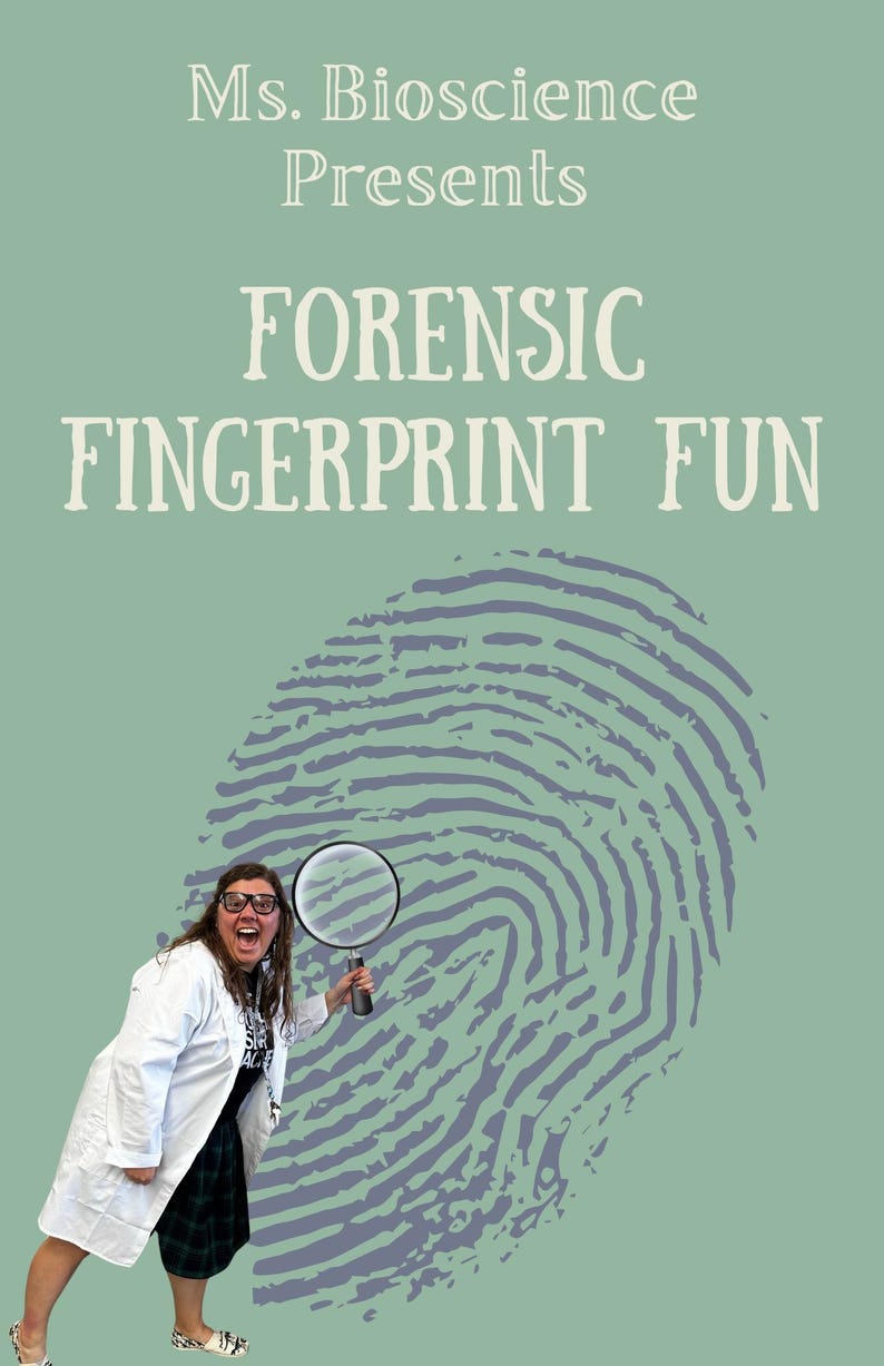 Forensic Fingerprint Science Booklet – STEM Crime Scene Activity for ...