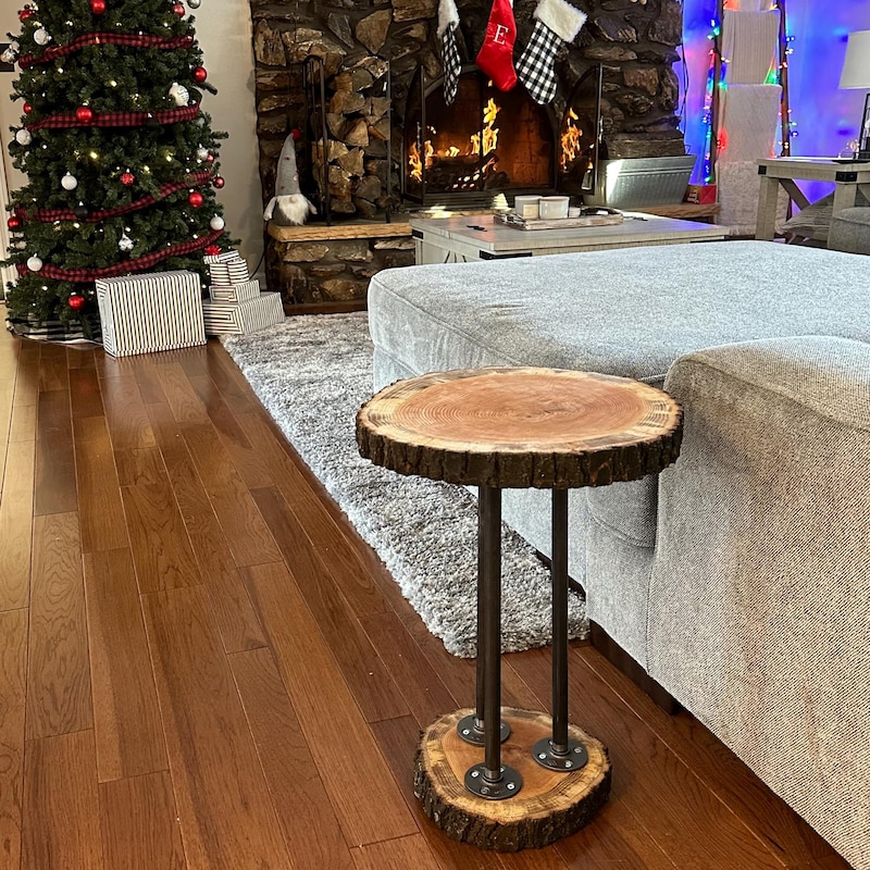 Live Edge End Table - Etsy