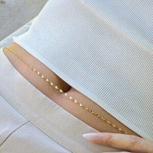 Dainty 18k Gold Belly Chain: Pearl Bead Twist Body Jewelry - Etsy