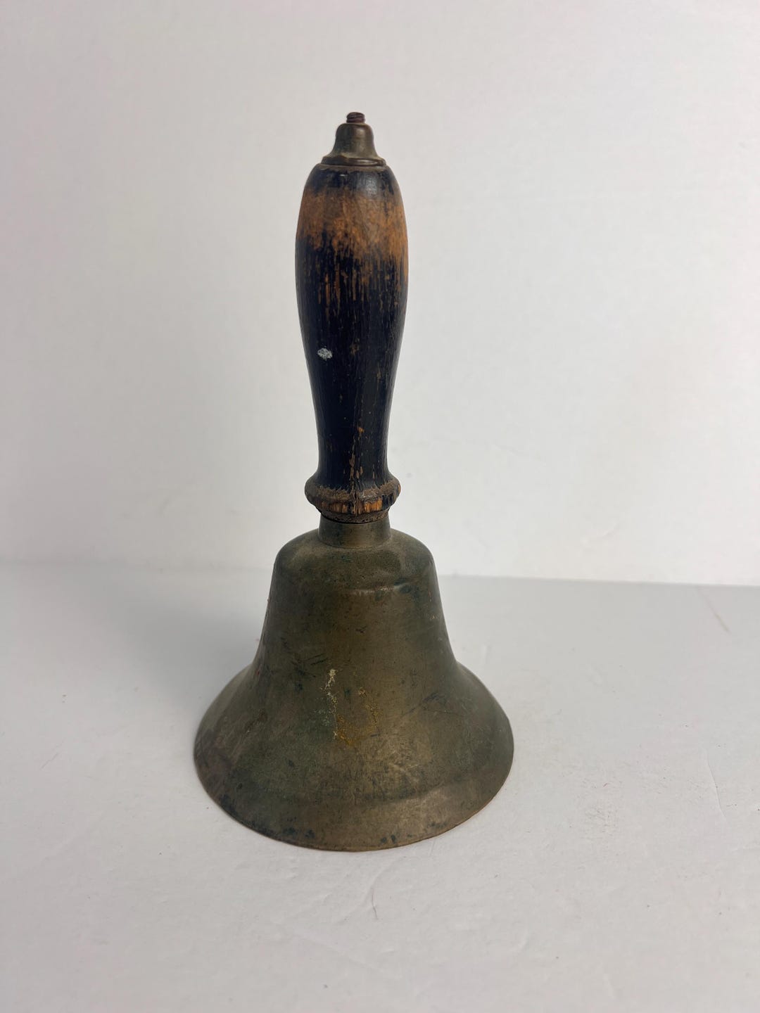 Antique Brass Hand Held School Bell With Wooden Handle - Etsy