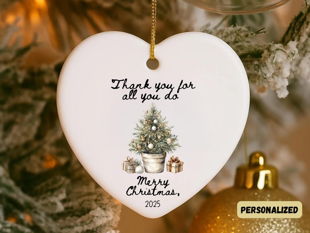 Personalized Thank You Christmas Ornament Appreciation Gift for Friends ...
