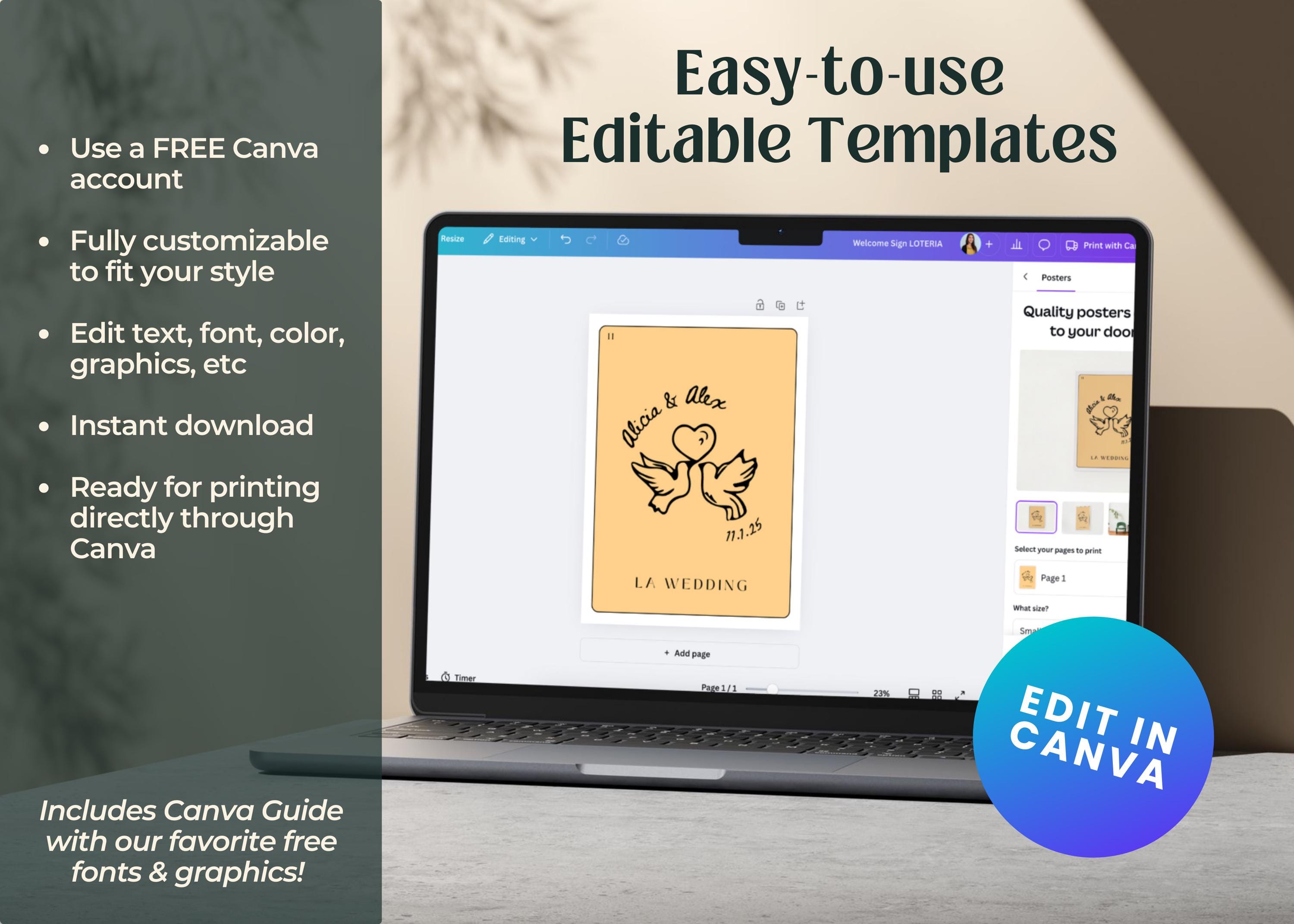 LOTERIA Wedding Template Bundle | Destination Mexico Save the Date ...
