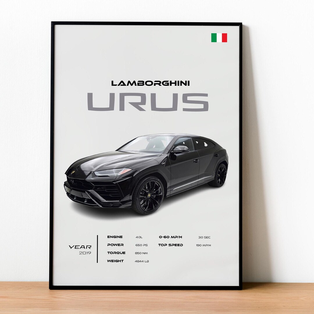 Lamborghini Urus Poster, Luxury SUV Automotive Art - Etsy
