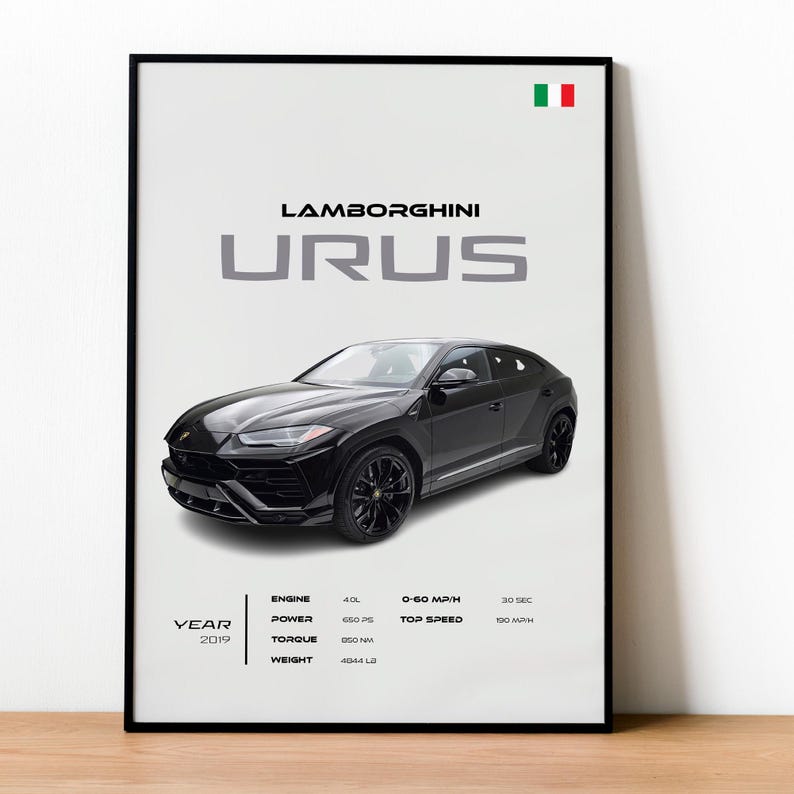 Lamborghini Urus Poster, Luxury SUV Automotive Art - Etsy