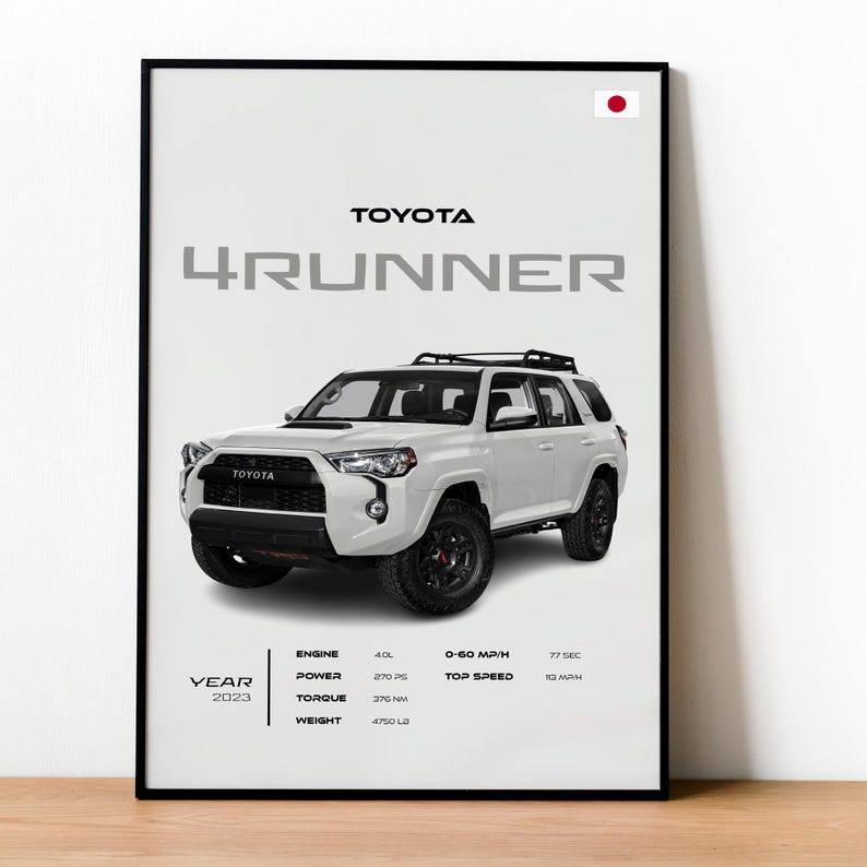 Toyota 4runner Poster - Rugged SUV Wall Art - Japanese Adventure ...