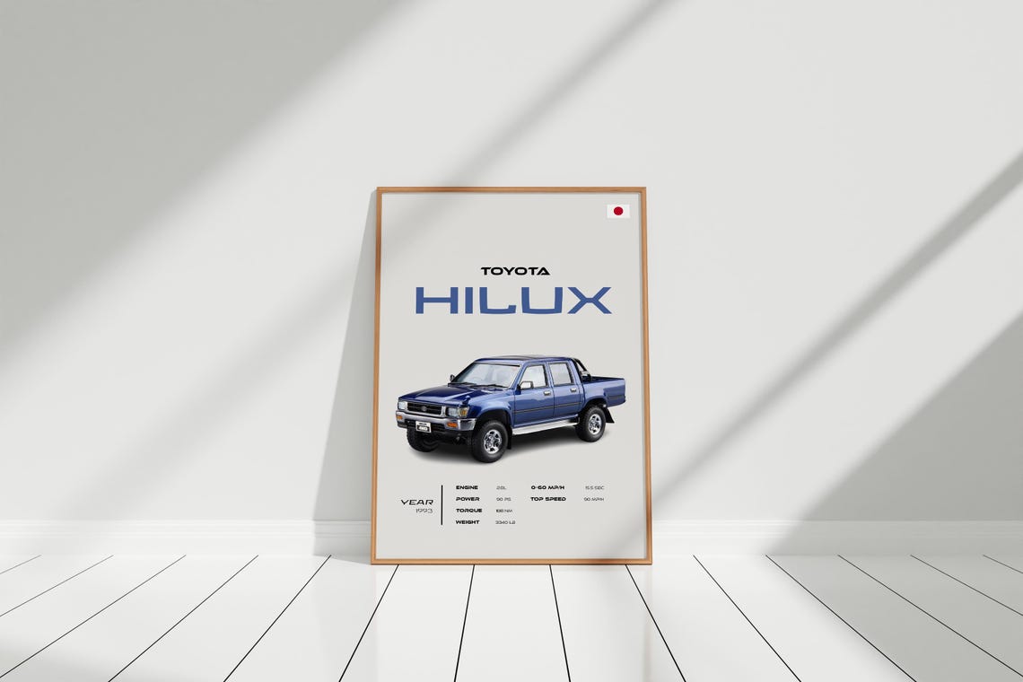 Toyota Hilux Poster - Classic Off-road Pickup Wall Art - Vintage ...