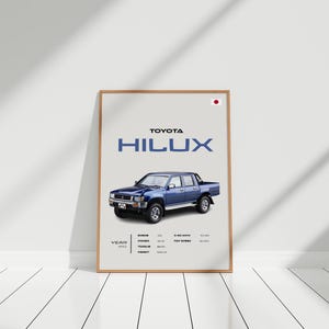 Toyota Hilux Poster - Classic Off-road Pickup Wall Art - Vintage ...
