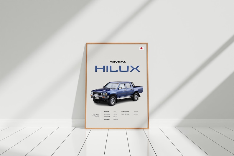 Toyota Hilux Poster: 1993 Classic Japanese Truck Art - Etsy