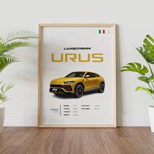 Lamborghini Urus Poster - Luxury SUV Brilliance Artwork - Exotic Car ...