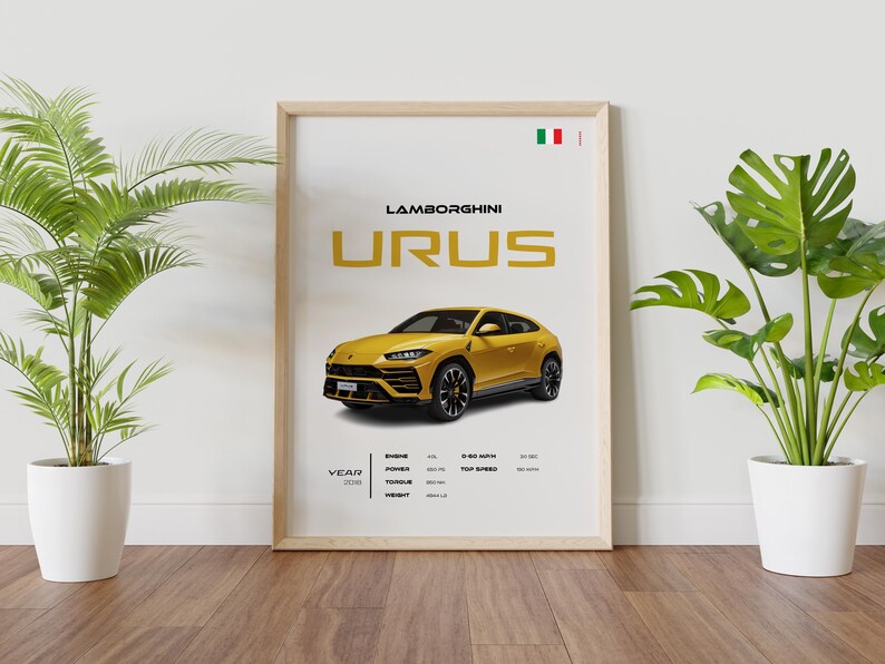 Lamborghini Urus Poster - Luxury SUV Brilliance Artwork - Exotic Car ...
