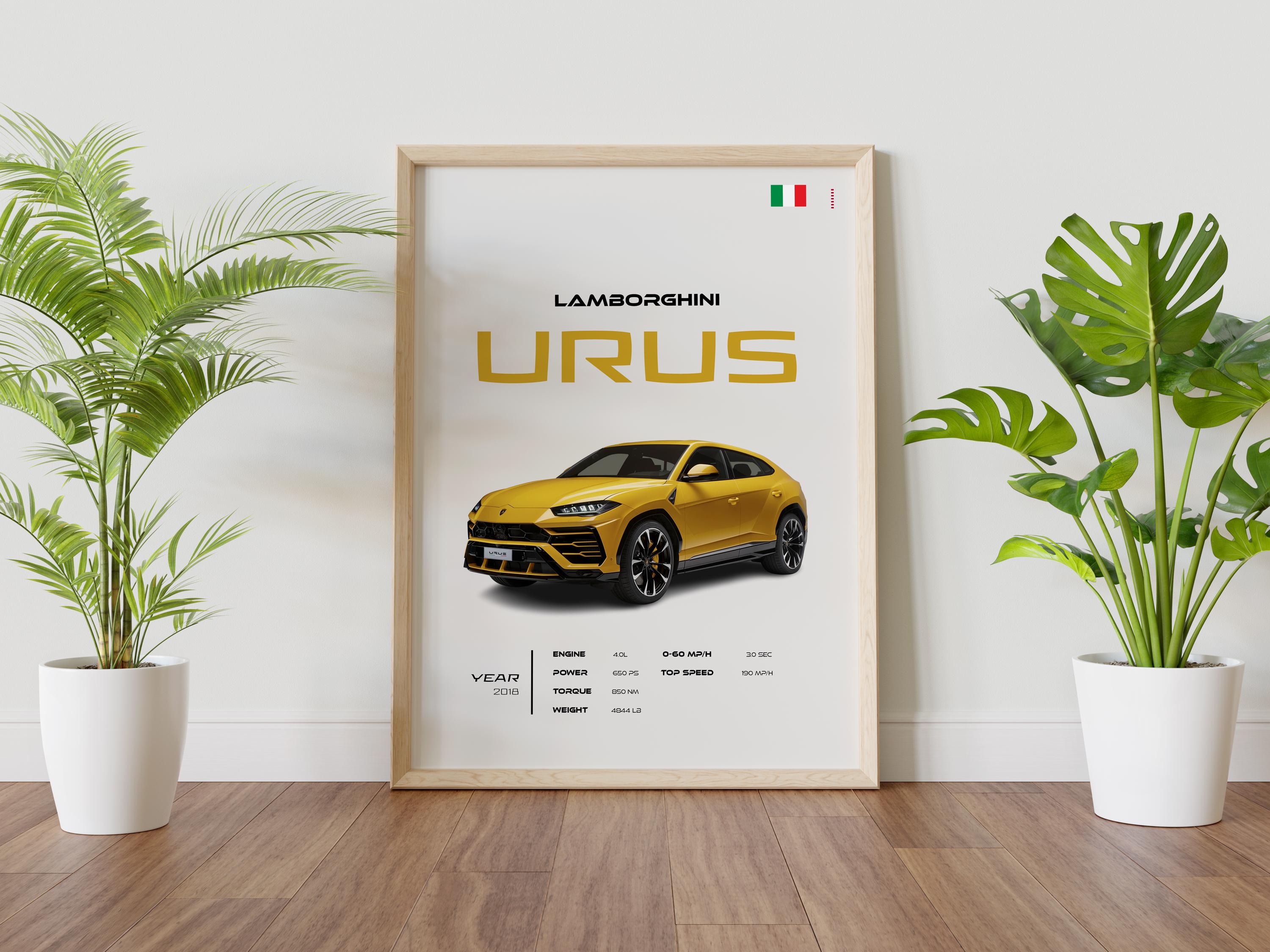 Lamborghini Urus Poster - Luxury SUV Brilliance Artwork - Exotic Car ...