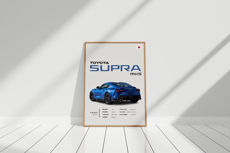 Toyota Supra MK5 Poster: JDM Car Art Print - Etsy