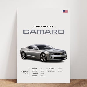 Chevrolet Camaro Poster, Muscle Car Wall Art, Automotive Gift - Etsy