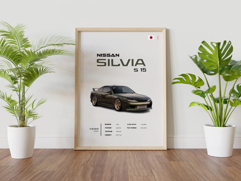 Nissan Silvia S15 Poster, JDM Car Wall Art - Etsy