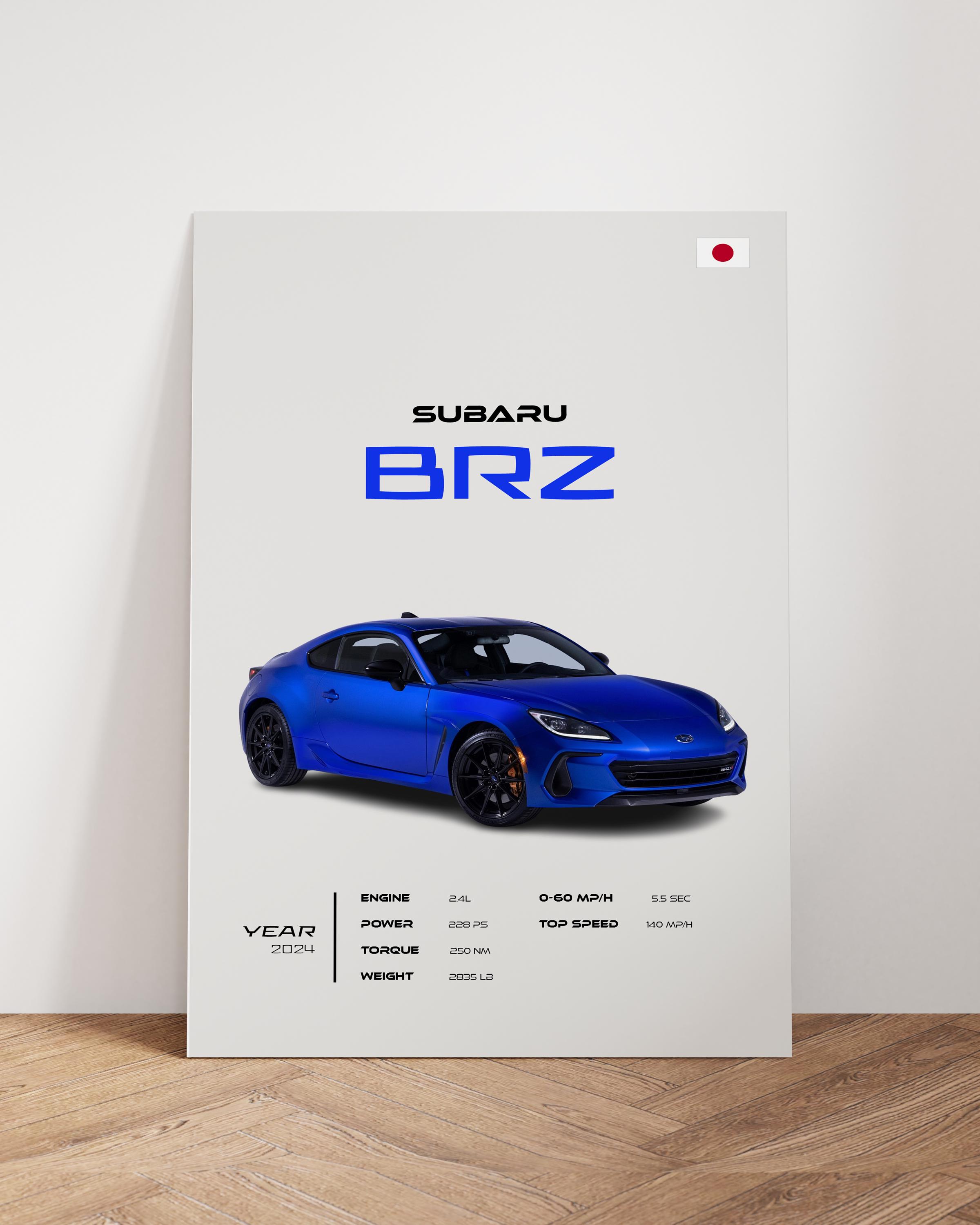 Subaru BRZ Poster - JDM Sports Car Wall Art , Garage Wall Decor - Etsy