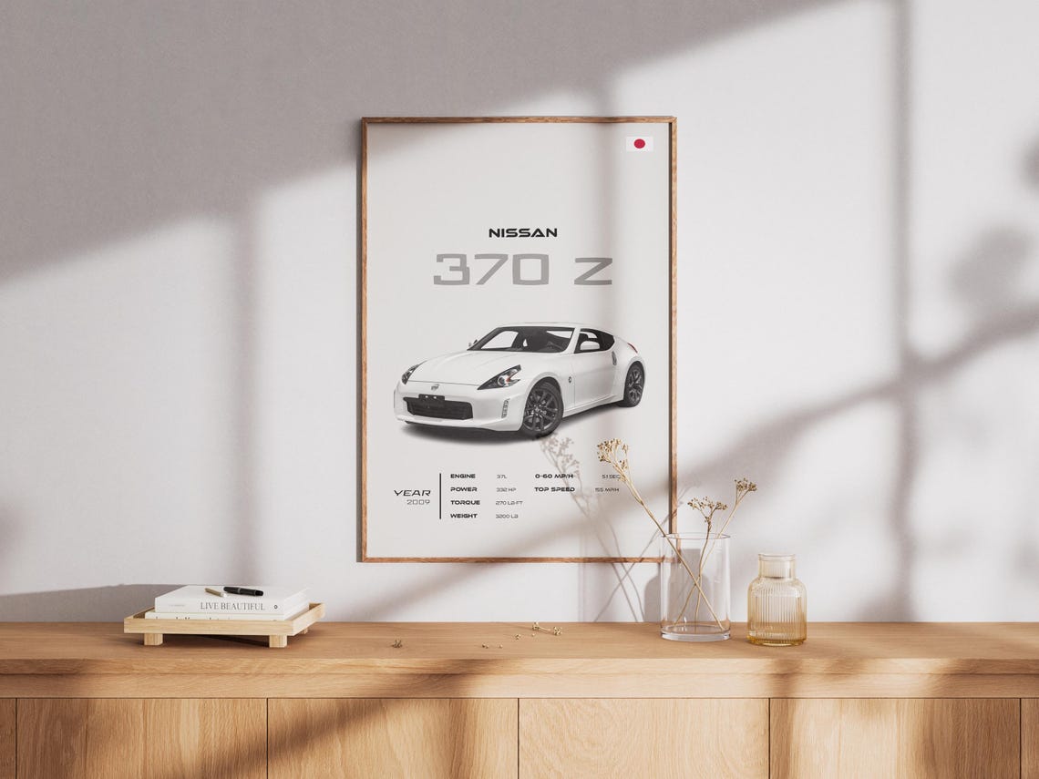 Nissan 370Z Poster - Japanese Sports Car Wall Art - Automotive Wall ...