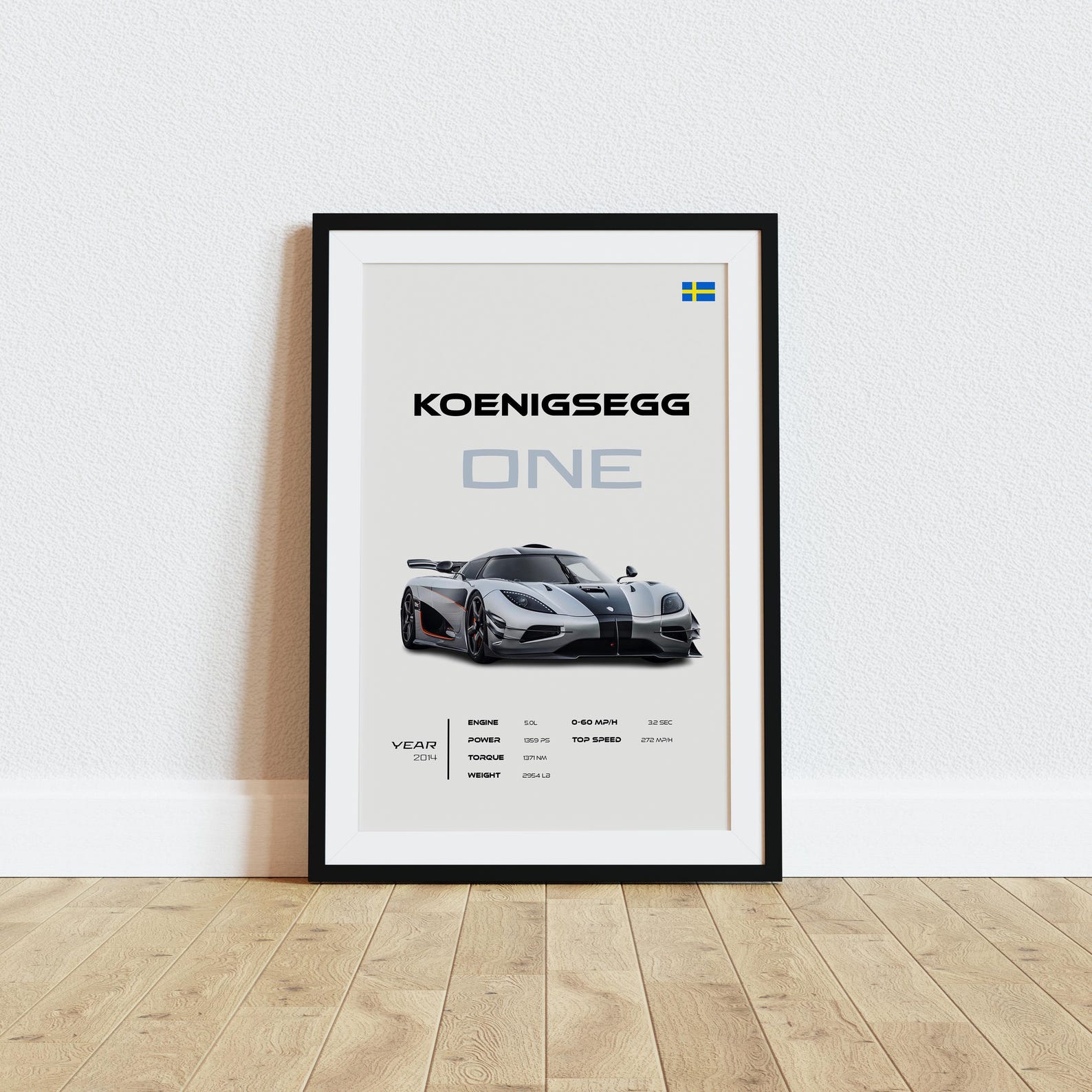 Koenigsegg One Poster - Swedish Hypercar Wall Art - High Performance ...