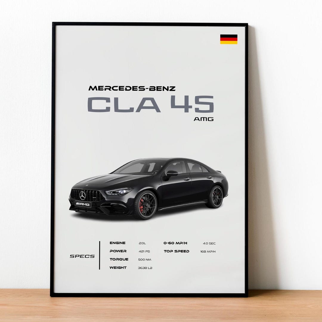 Mercedes-benz CLA 45 AMG Poster – German Supercar Wall Art - Etsy