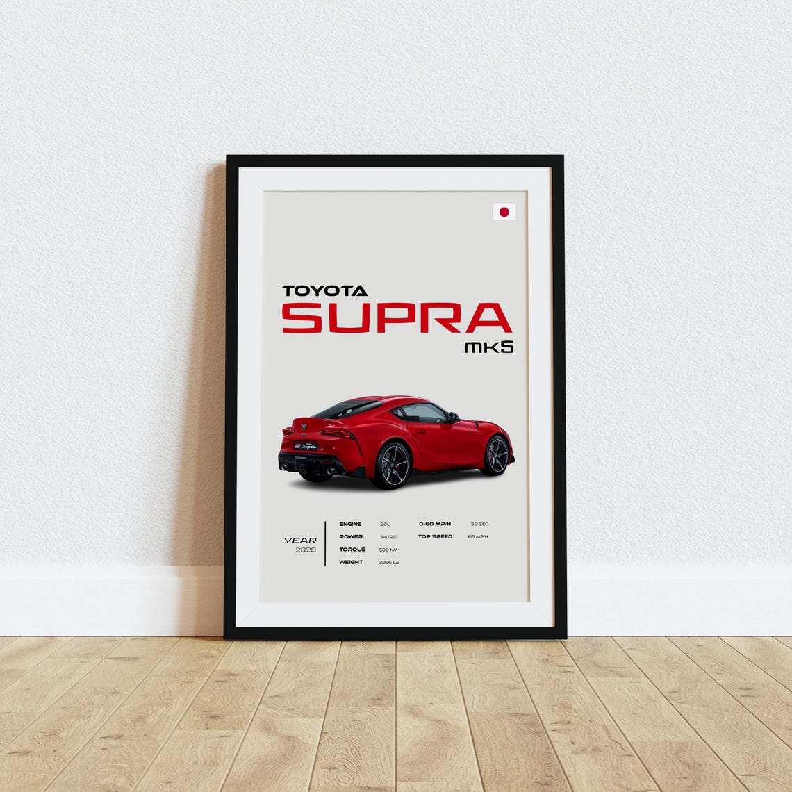 Toyota Supra MK5 Poster: Japanese Sports Car Wall Art - Etsy