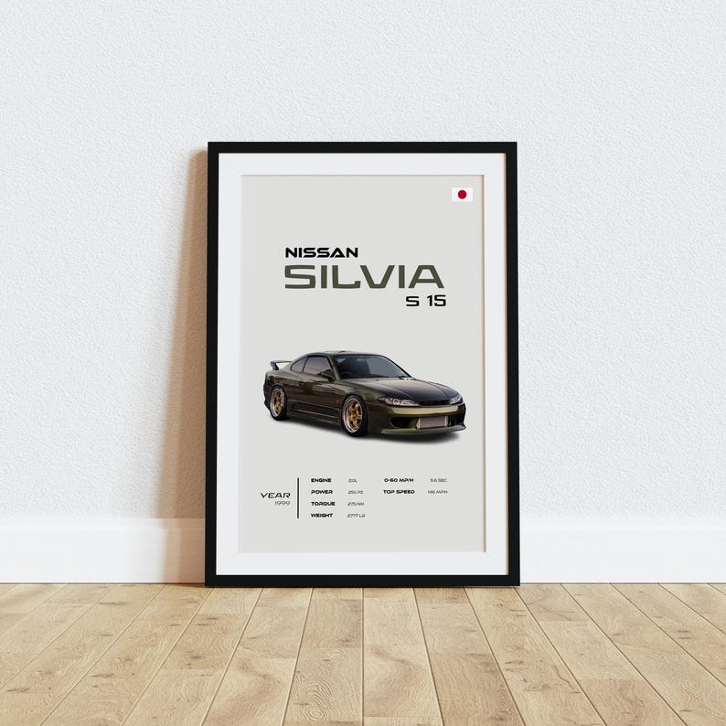 Nissan Silvia S15 Poster, JDM Car Wall Art - Etsy