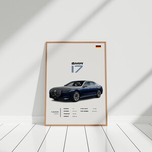 BMW I7 Poster - Stunning Art Print for Car Lovers | Modern Home Decor ...