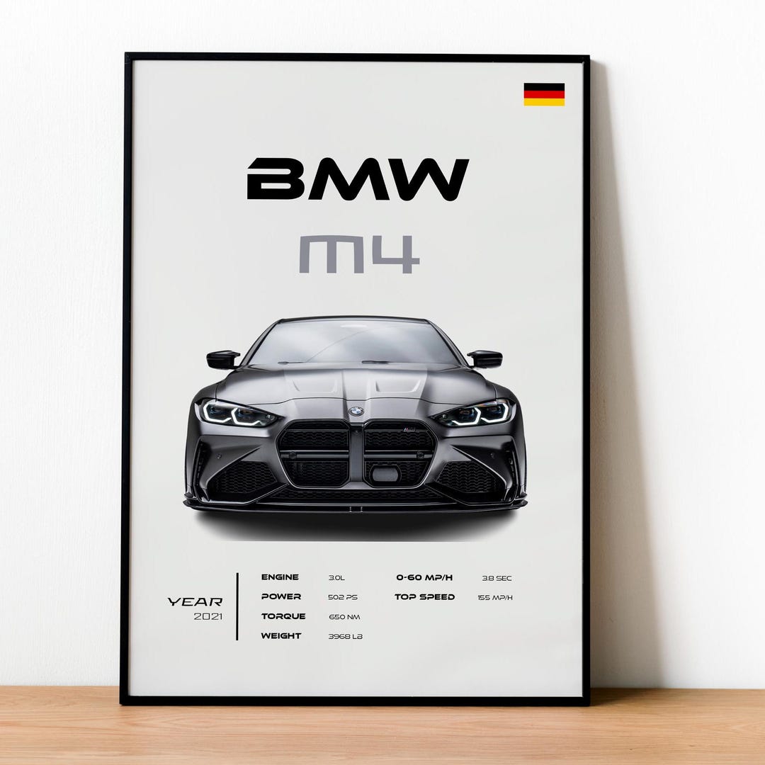 BMW M4 Poster - Iconic German Engineering - Ultimate Driving Machine ...