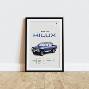 Toyota Hilux Poster - Classic Off-road Pickup Wall Art - Vintage ...