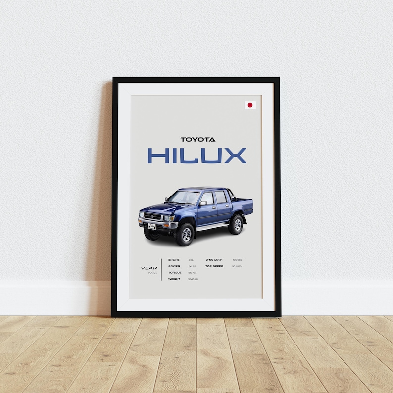 Toyota Hilux Poster: 1993 Classic Japanese Truck Art - Etsy