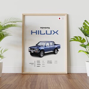 Toyota Hilux Poster - Classic Off-road Pickup Wall Art - Vintage ...