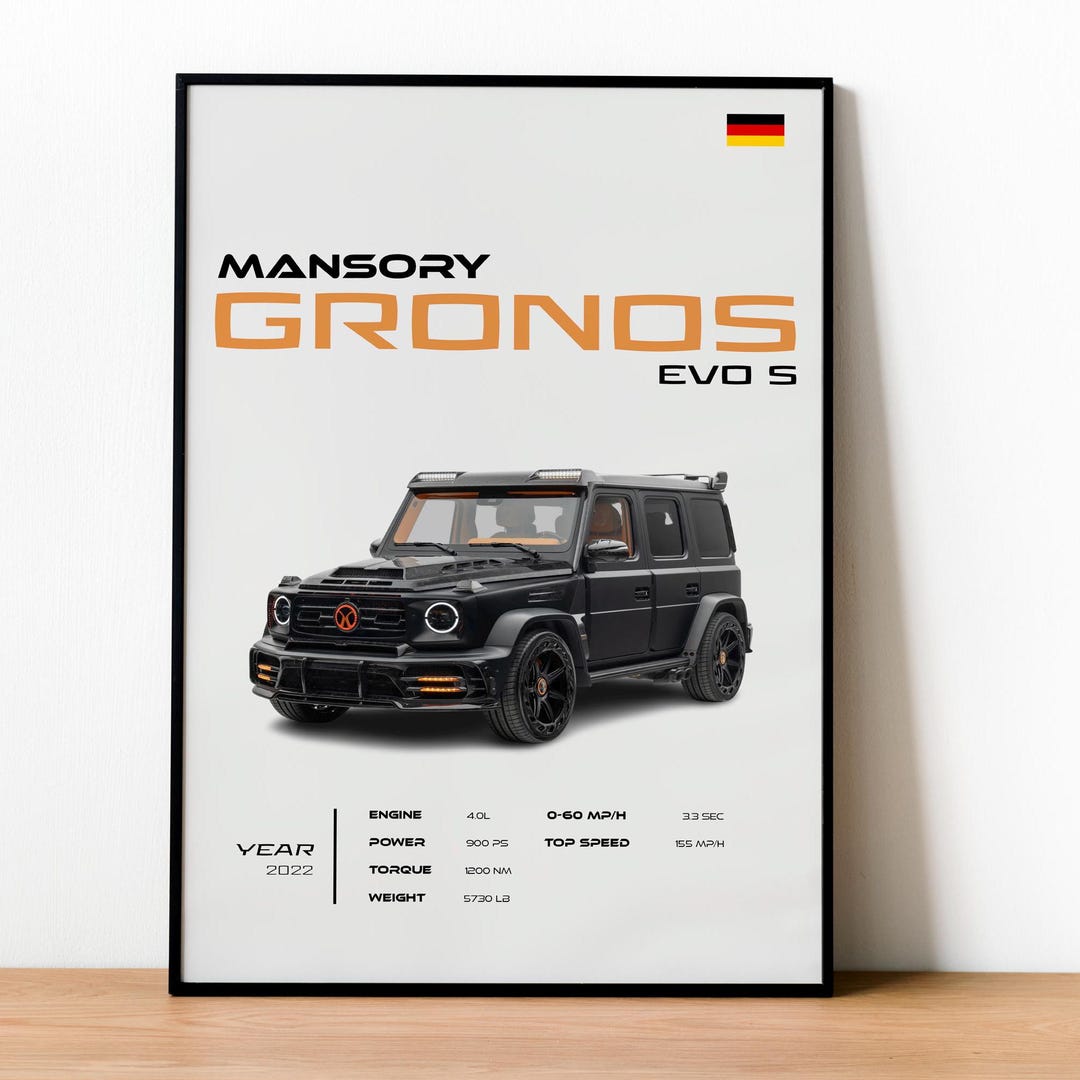 Mansory Gronos EVO S Poster, Luxury Car Print, G-class Art - Etsy